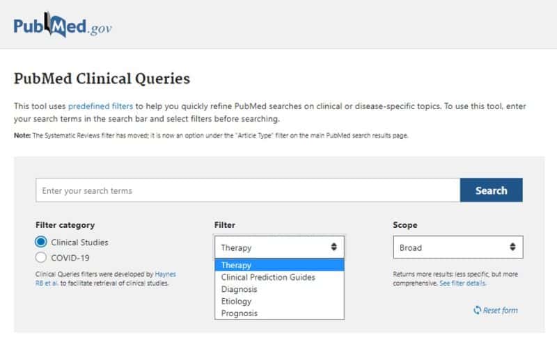 Búsqueda con filtros en Pubmed - Ciencia sin seso... locura doble